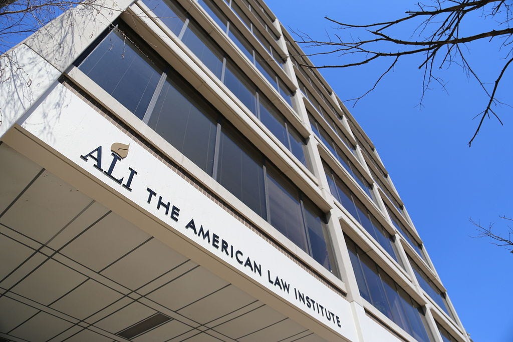 The American Law Institute Turns 100 — Their Restatements of the Law ...