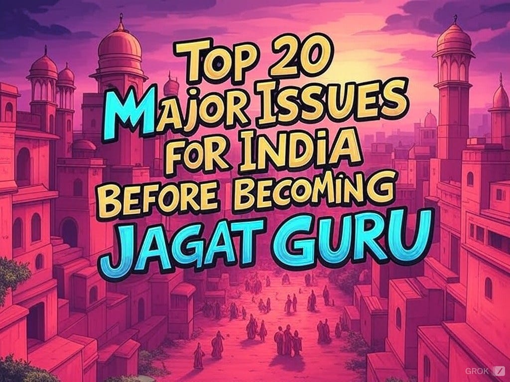 Top 20 Major Issues for India Before Becoming Jagat Guru | by SunDeep ...