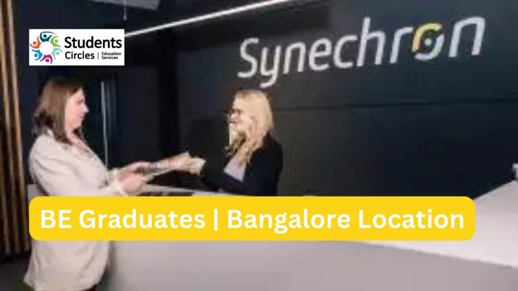 Synechron Freshers Recruitment 2023 For Java Developer | BE Graduates ...