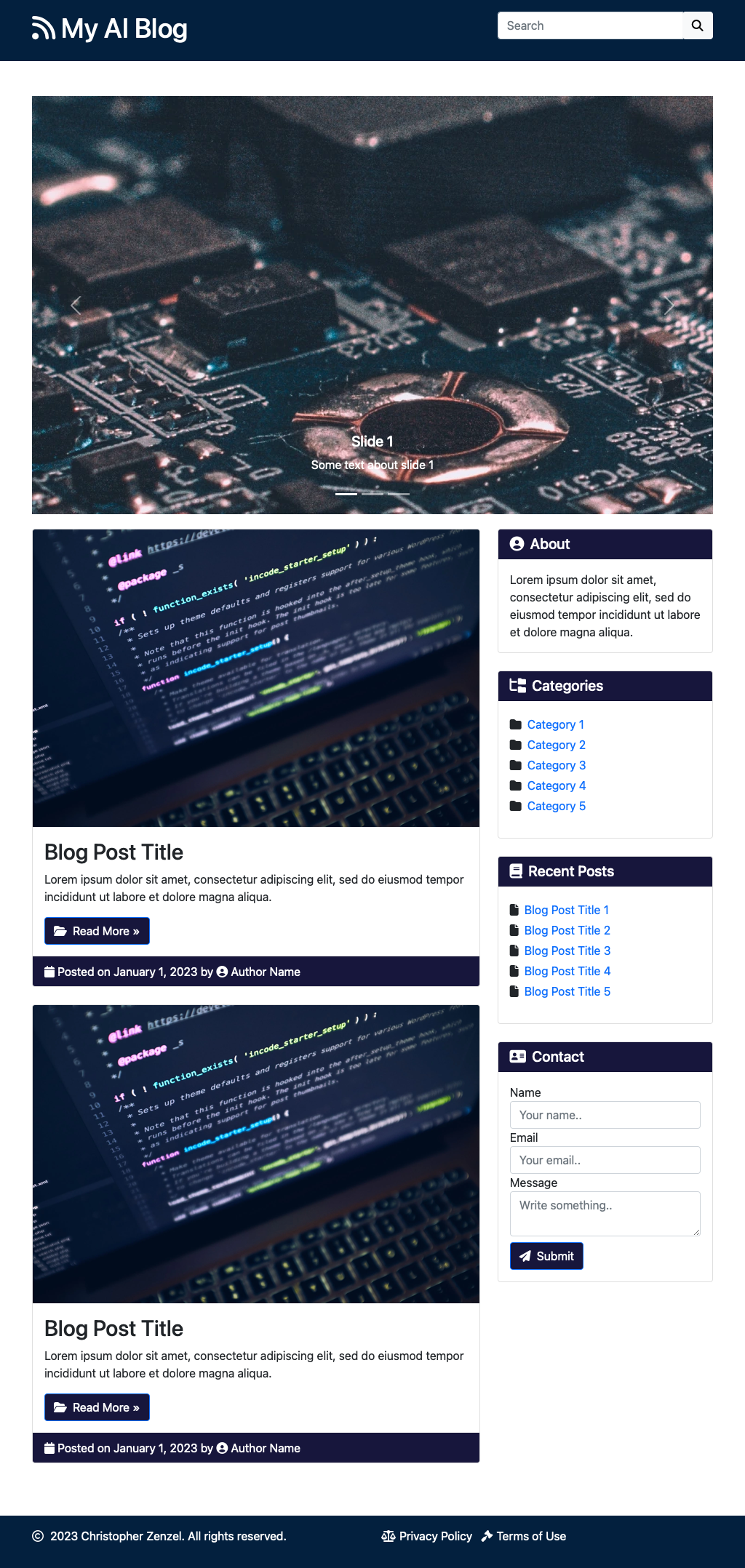 Introducing the My AI Blog Template Now on Patreon - Christopher Zenzel ...