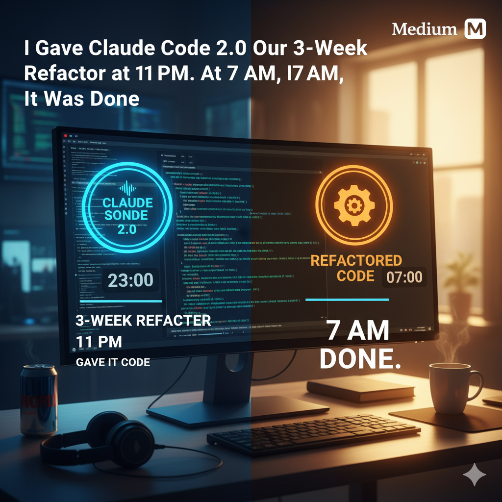 I Gave Claude Code 2.0 Our 3-Week Refactor at 11 PM. At 7 AM, It Was Done. | by Reza Rezvani ...