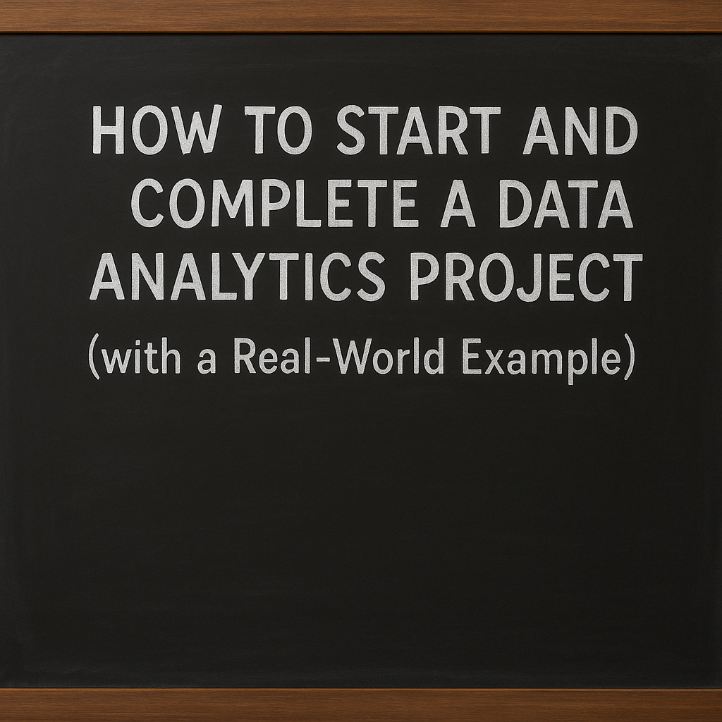 Data Analytics Project Workflow. “I want to build a data analytics ...