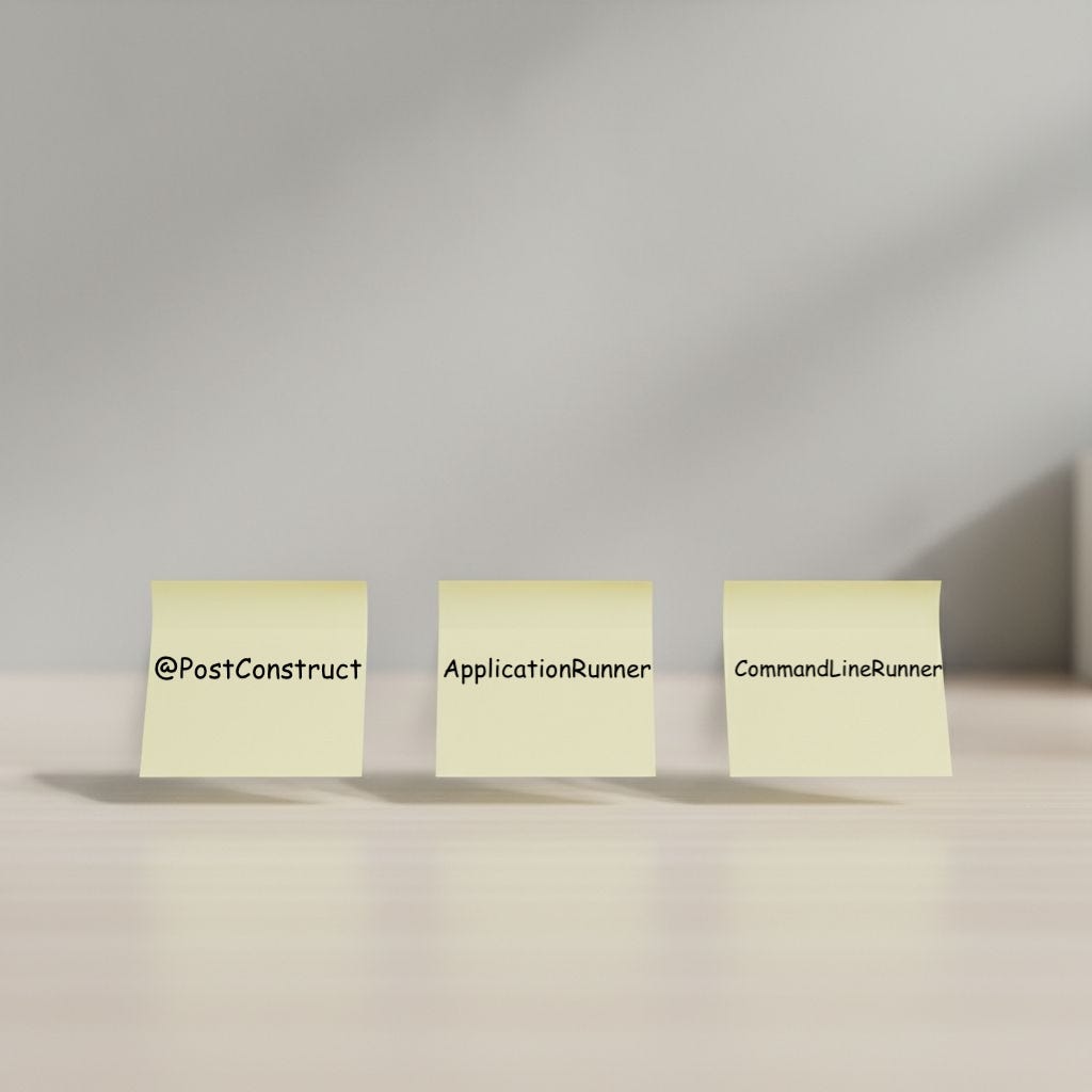 @PostConstruct vs ApplicationRunner vs CommandLineRunner | by Ujjawal ...