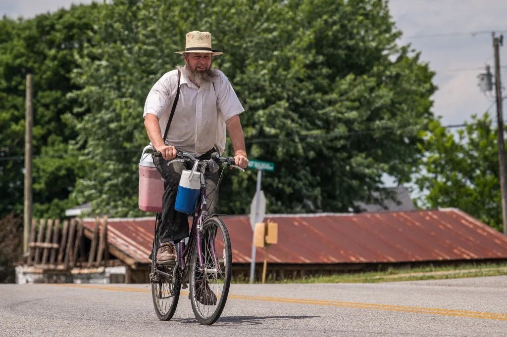 An Amish Bicyclist Turned Rebel. This Amish Bicyclist Is Picking Fights ...
