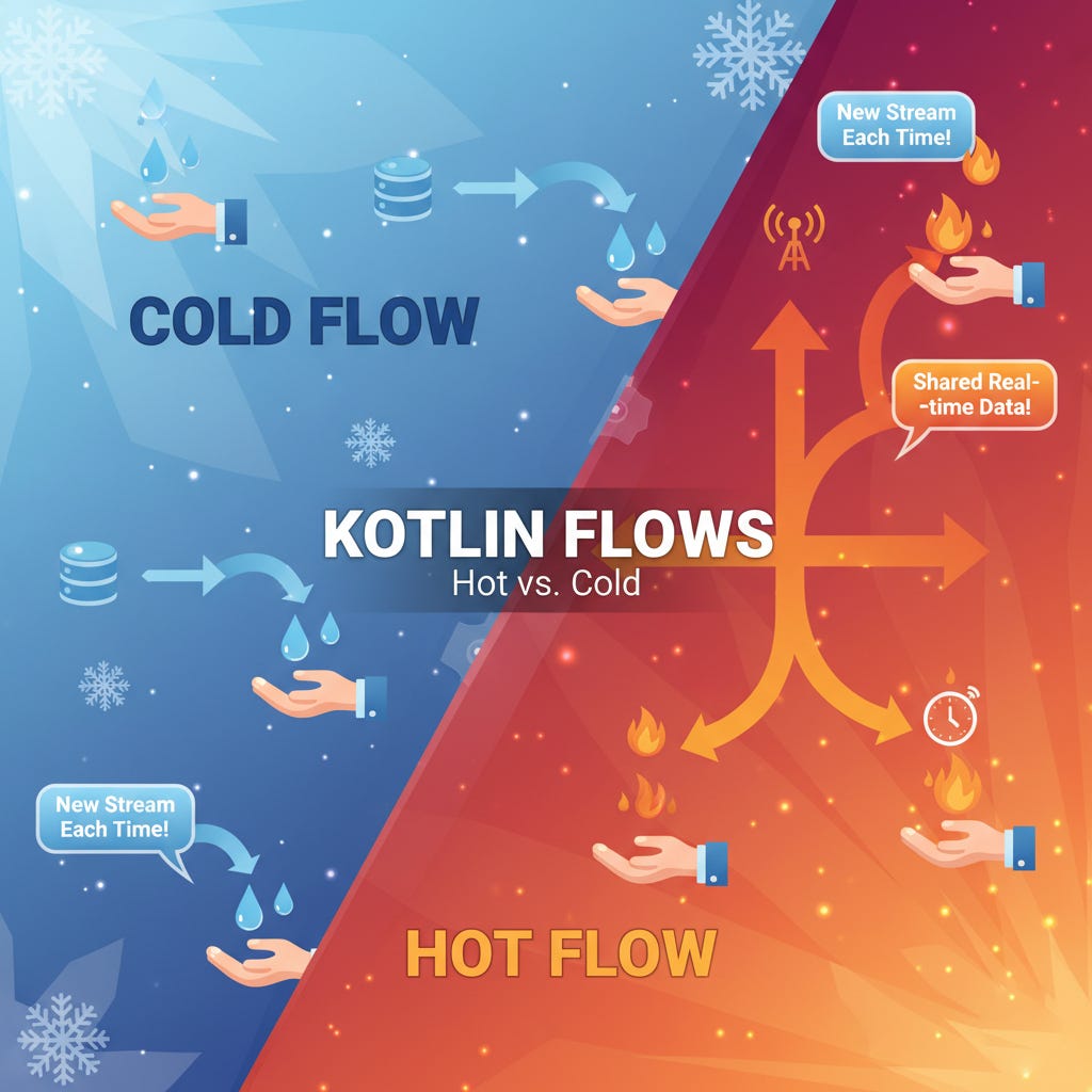 Kotlin Flows: Cold vs. Hot Explained | Stackademic