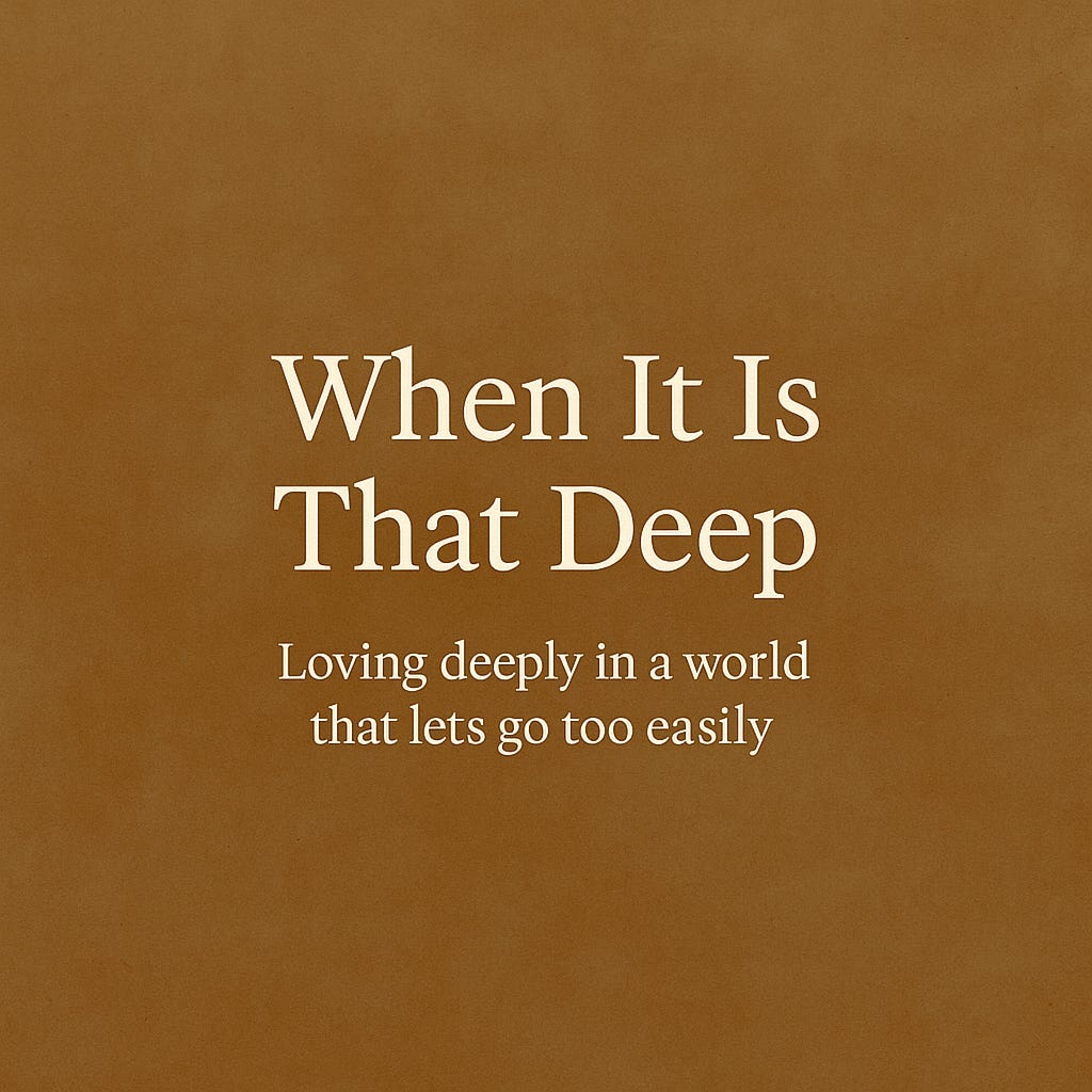 Maybe it was just deep, For me. | by Nimah | Aug, 2025 | Medium