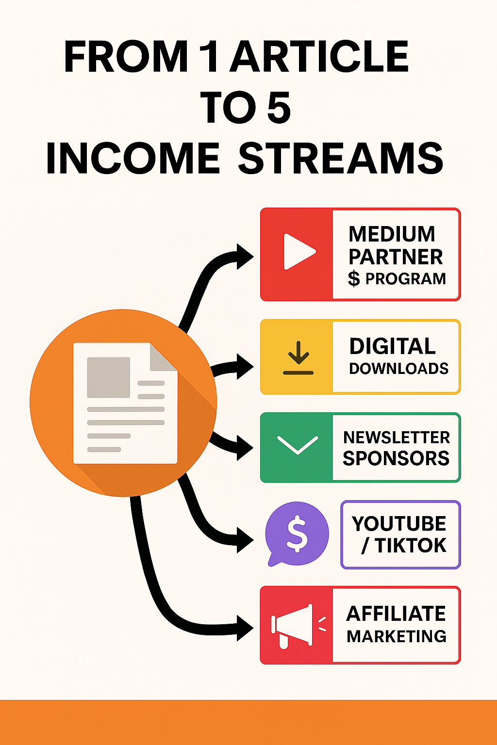 How to Turn One Medium Article into 5 Income Streams (Content-Flipping ...