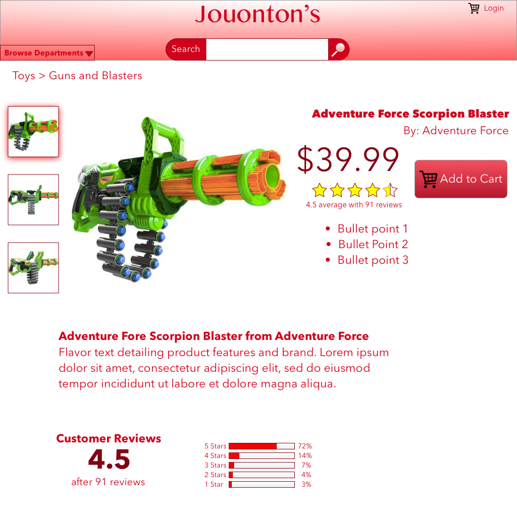 Day 12 — Item Page. My design for an item page on an… | by W. Bryan ...