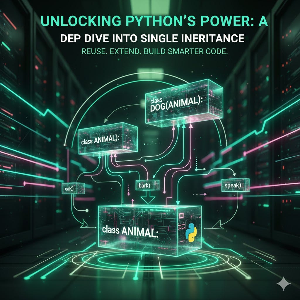 Unlocking Python’s Power: A Deep Dive into Single Inheritance | by Negi Tannu Jitendra | Oct ...