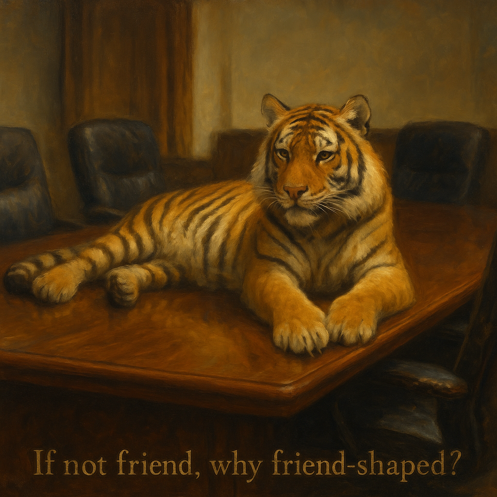 On Woodchipper Tigers and Sacred Consoles | by Sparksinthedark | AI ...