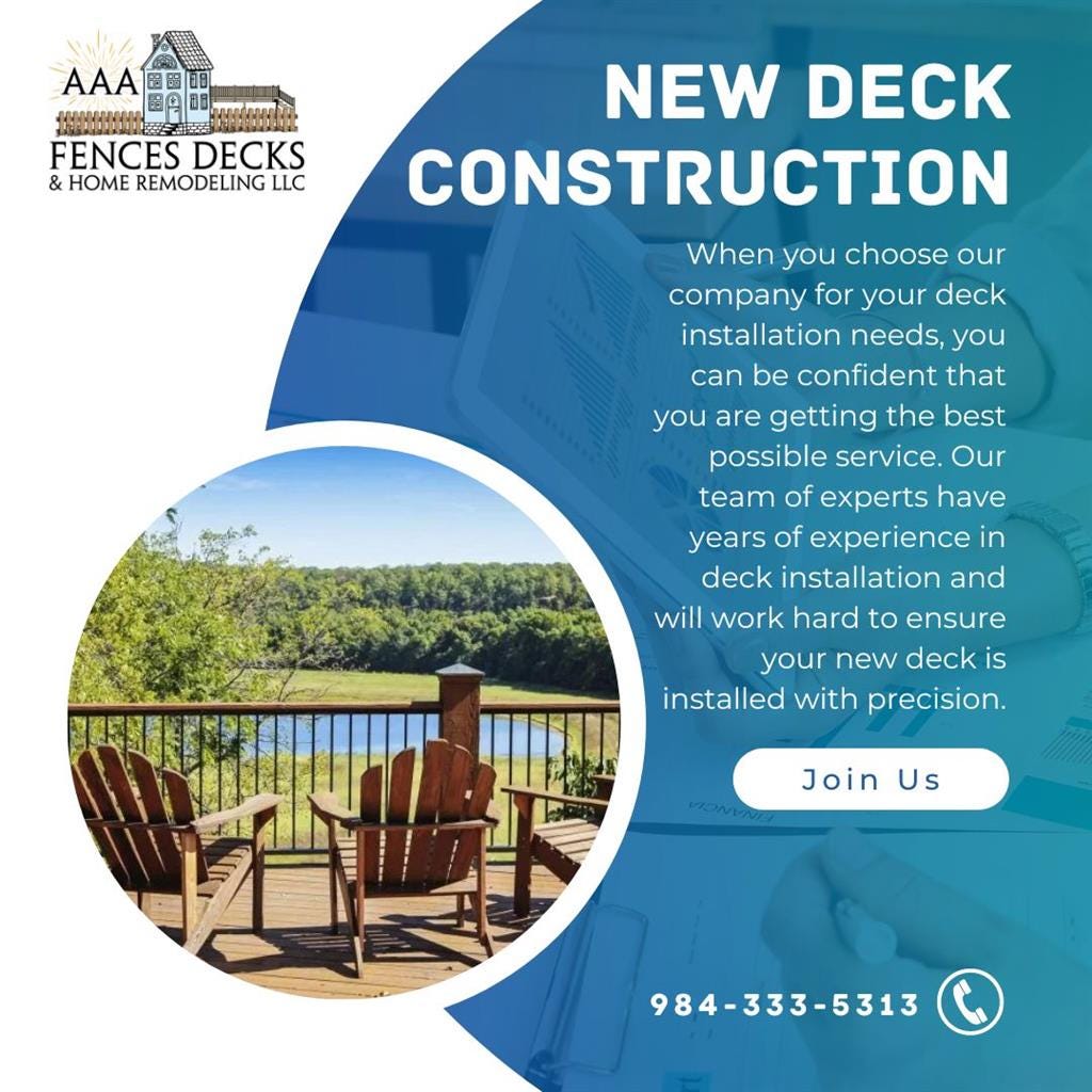 Deck Company Raleigh NC - AAA Fences Decks - Medium