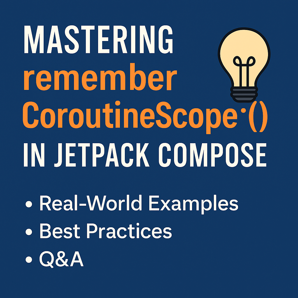 Mastering rememberCoroutineScope() in Jetpack Compose: Real-World Examples, Best Practices & 30 ...