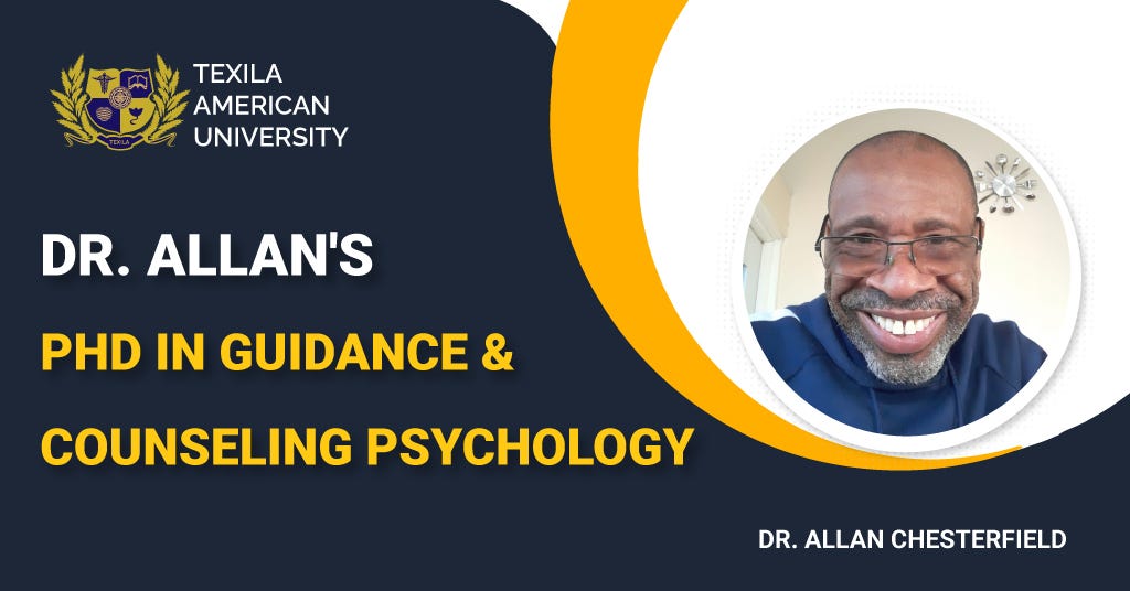Dr. Allan’s PhD in Guidance and Counseling Psychology | by Texila ...