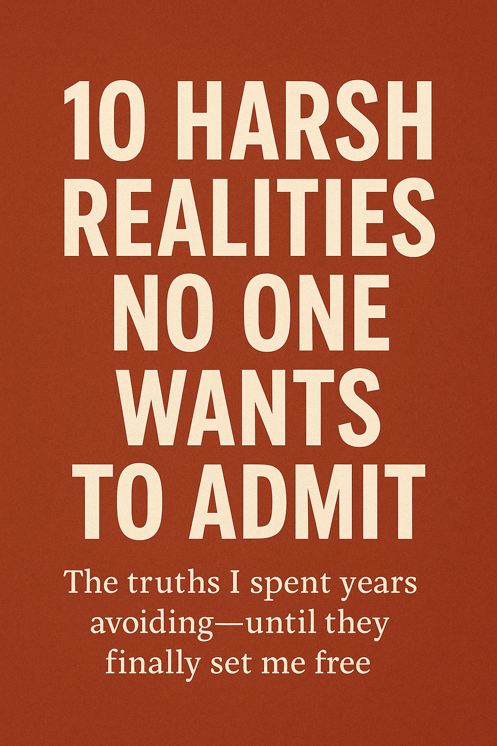 10 Harsh Realities No One Wants to Admit | by Lone Wolf | Medium
