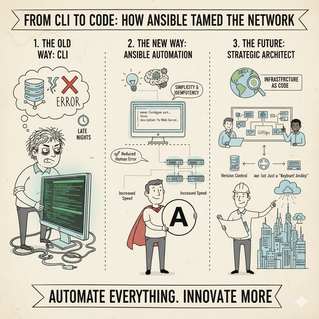 From CLI to Code: How Ansible Tamed the Network | by Pooja Sharma | T3CH | Medium