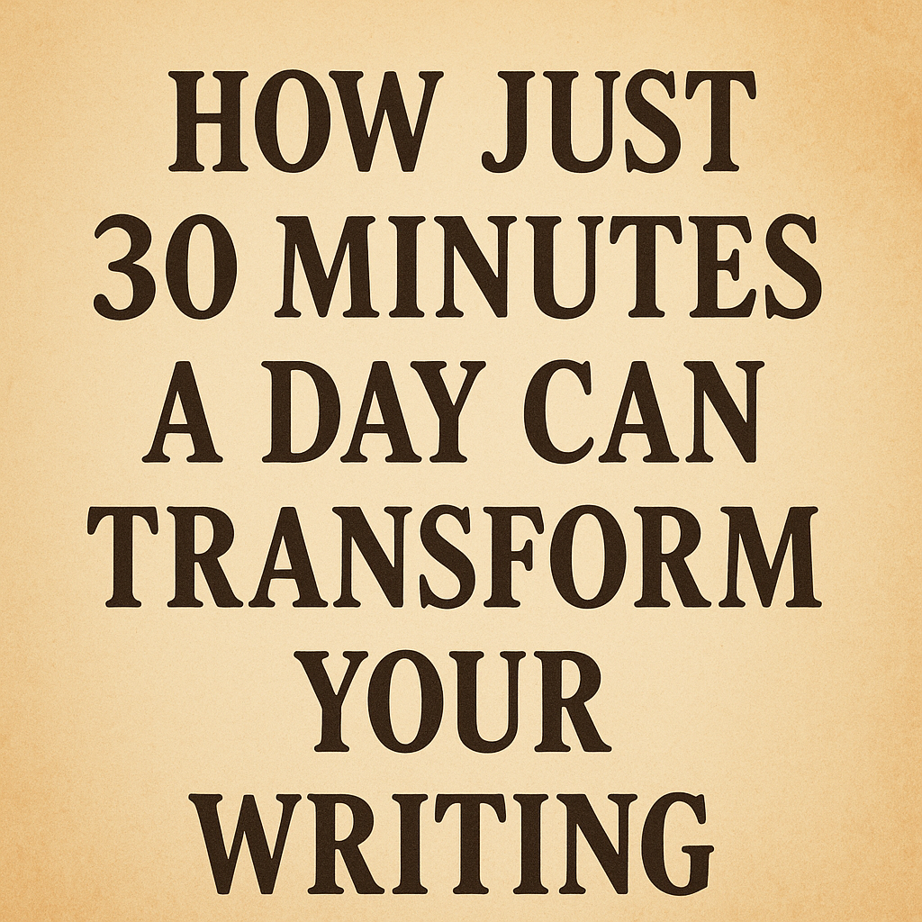 How Just 30 Minutes a Day Can Transform Your Writing | by Nilanka ...