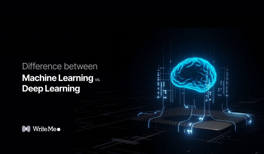 Difference between Machine Learning and Deep Learning | by WriteMe. ai ...