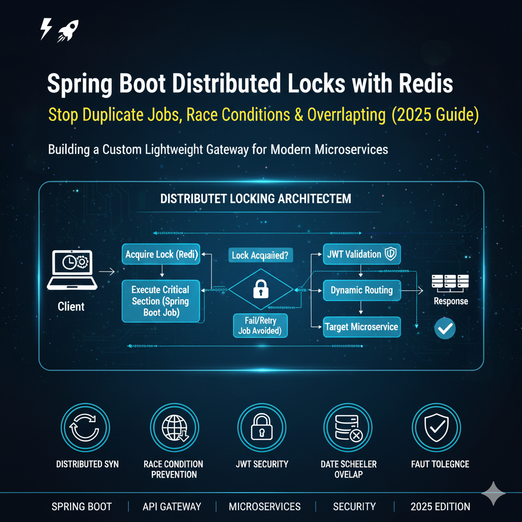 🚀 Spring Boot Distributed Locks with Redis: Stop Duplicate Jobs, Race Conditions & Overlapping ...