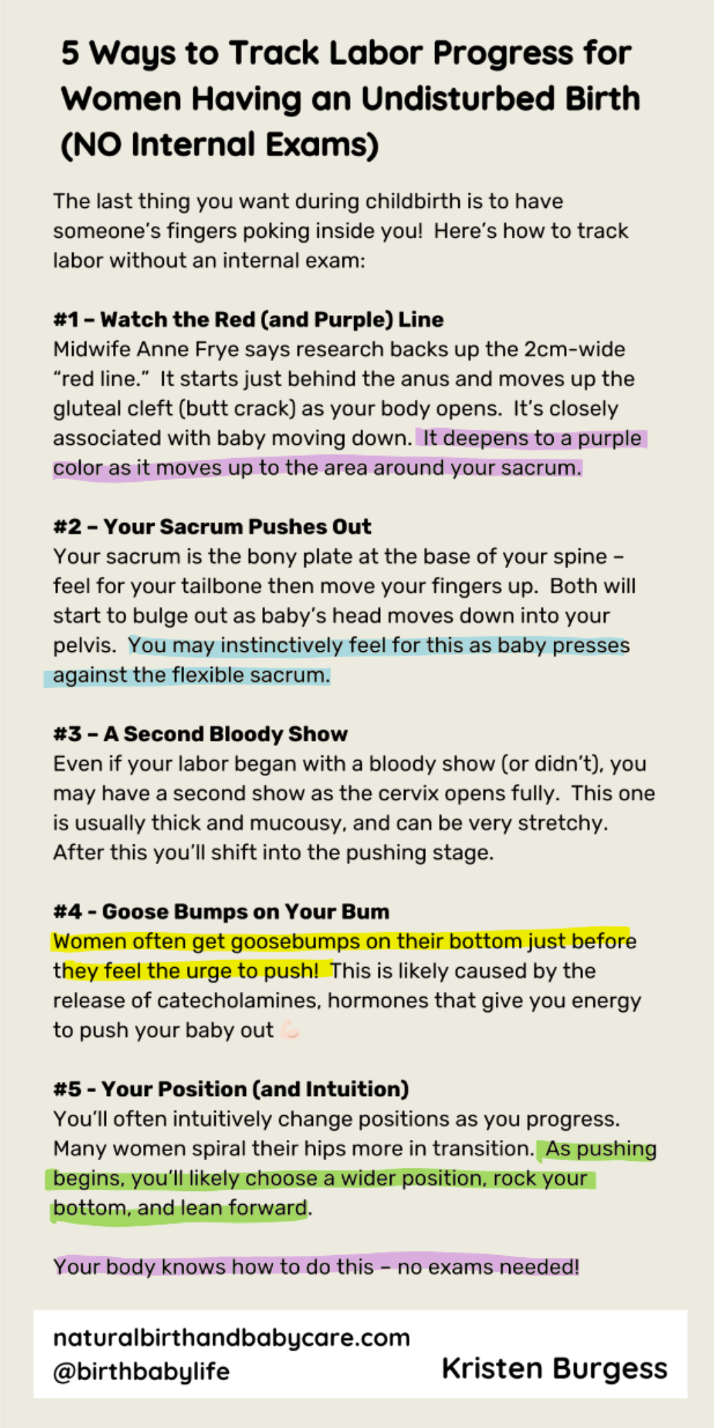 5 Ways to Track Labor Progress for Women Having an Undisturbed Birth ...
