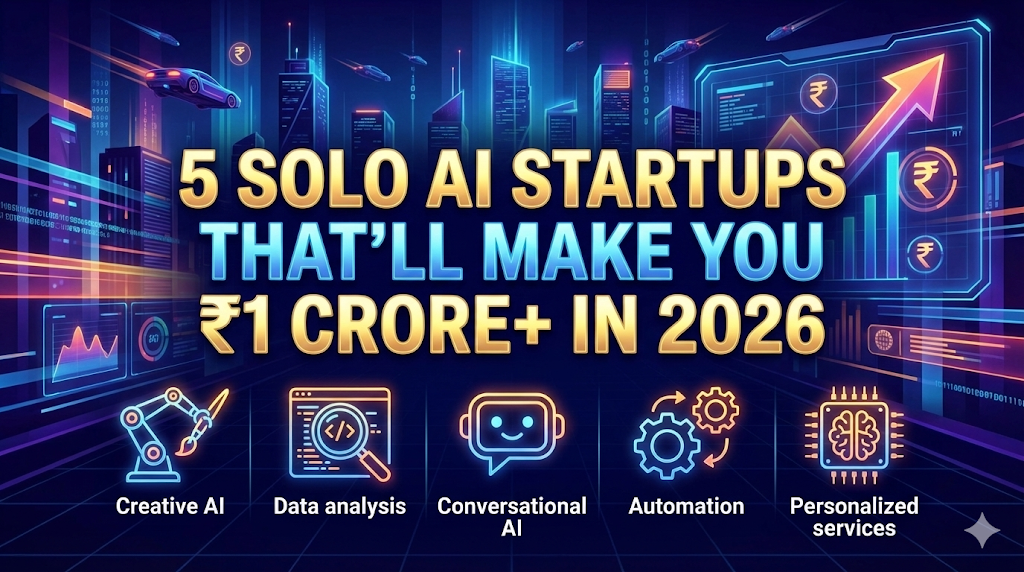 5 Solo AI Startups That’ll Make You ₹1 Crore+ in 2026 | by Anirban ...