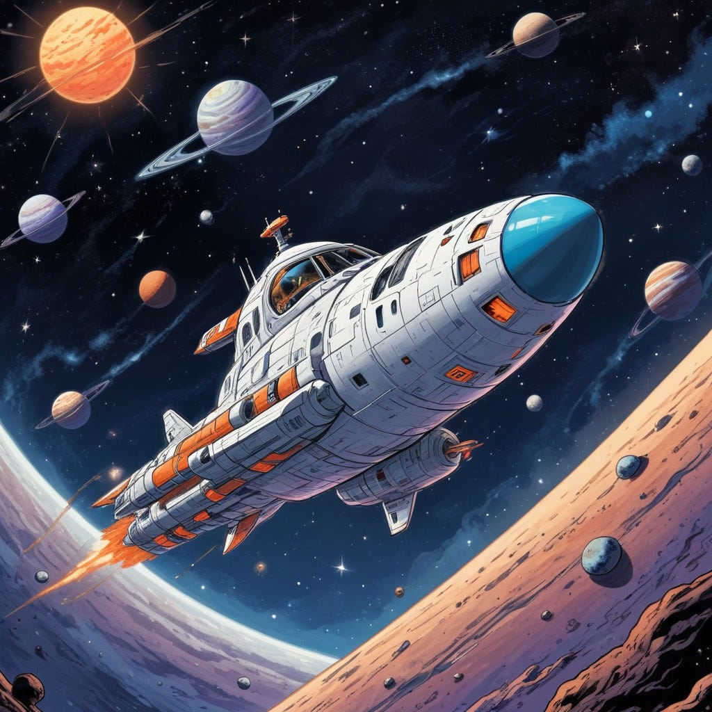 The Brave Reusable Spacecraft. In a distant future, among the stars ...