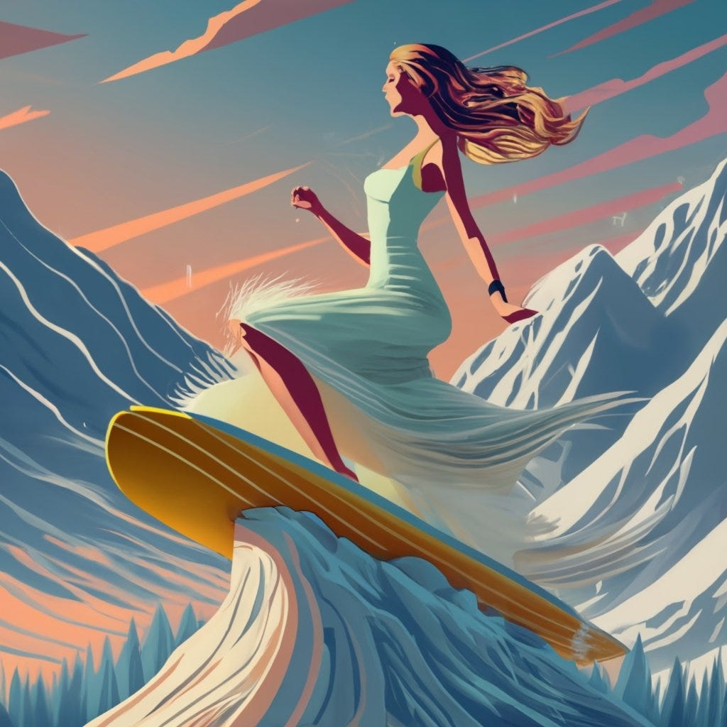 The Fearless Snow Surfing Princess | by ToddStories | Medium