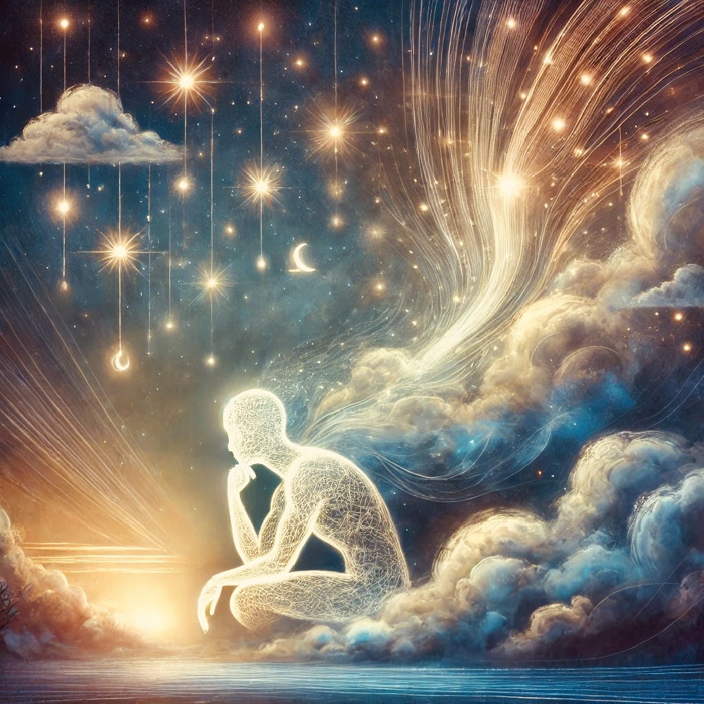 Dreams slept while thoughts stayed awake, Each dream fell asleep, yet ...