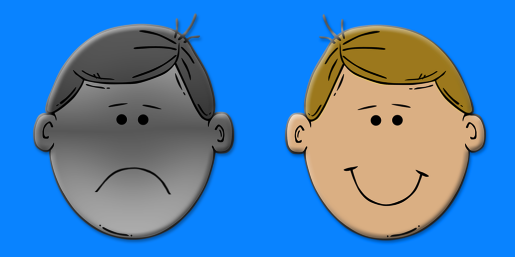 Happy And Sad Boy Clipart