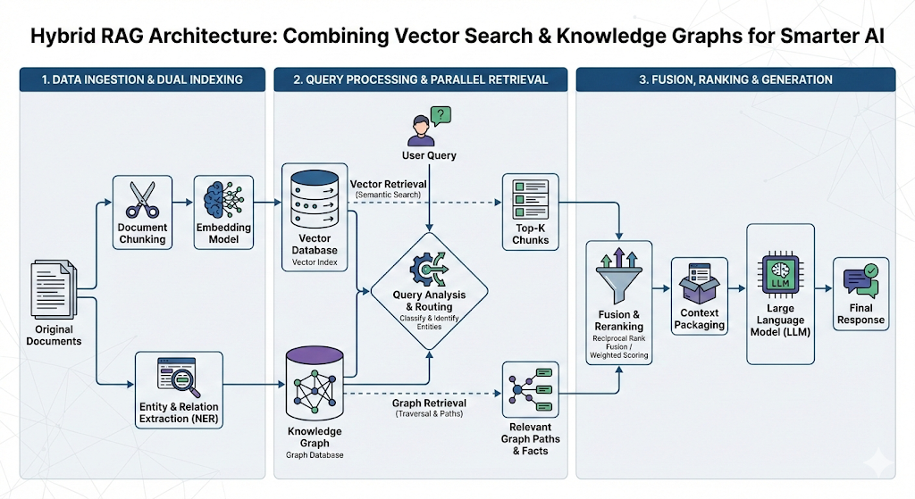 Hybrid RAG Explained: Combining Vector Search and Knowledge Graphs for Smarter AI | by Naveen G ...