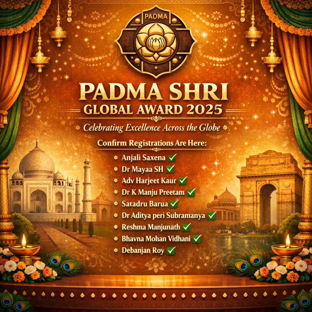 Celebrating Excellence: Padma Shri Global Award 2025 Presented by ...
