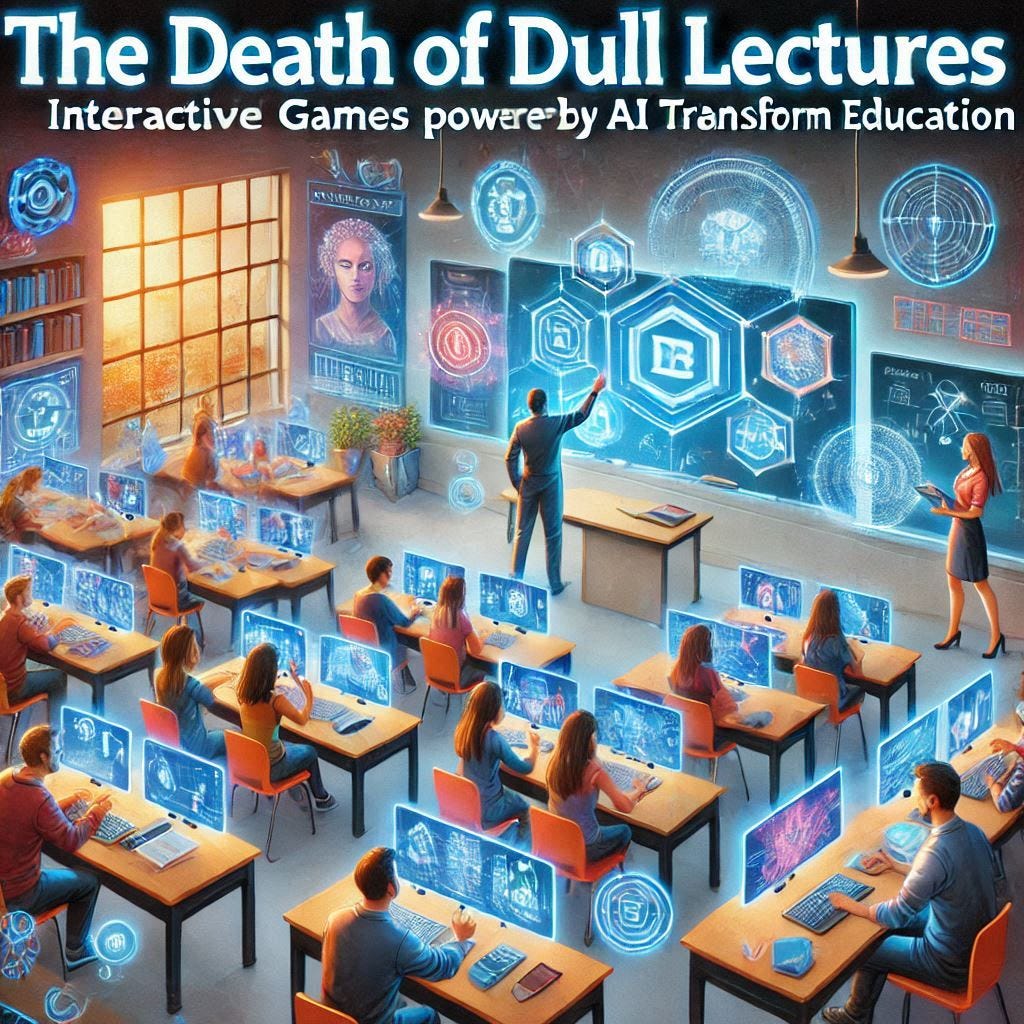 The Death of Dull Lectures: Interactive Games Powered by AI Transform ...