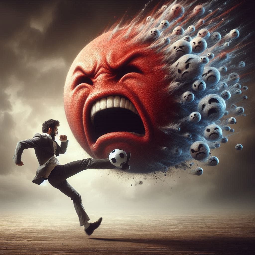 Kick Negative Emotions Away Like a Football | by Dilawaiz Begum, M.Eng ...