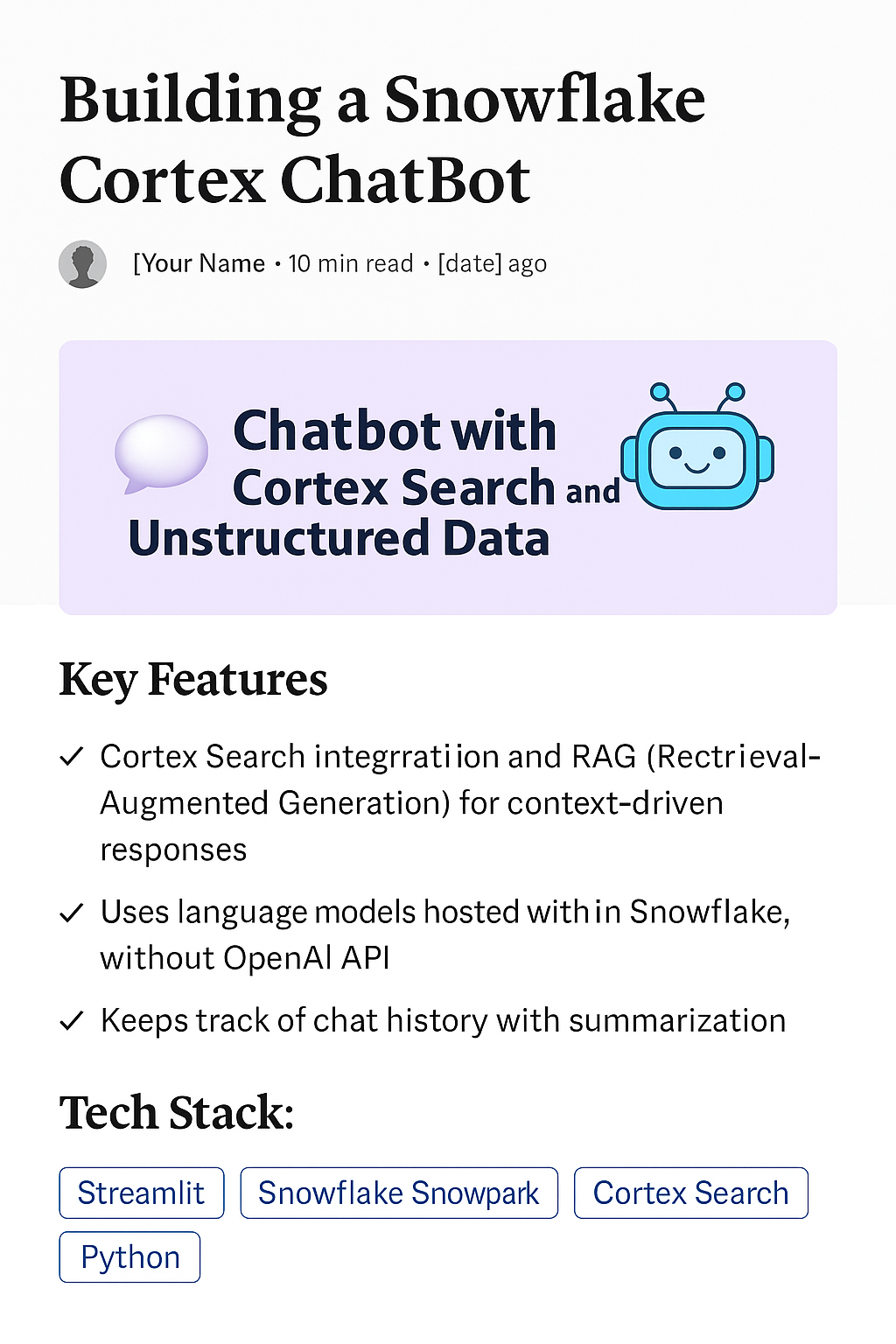 Chatbot using snowflake — streamlit — AI | by Pruthak | Medium