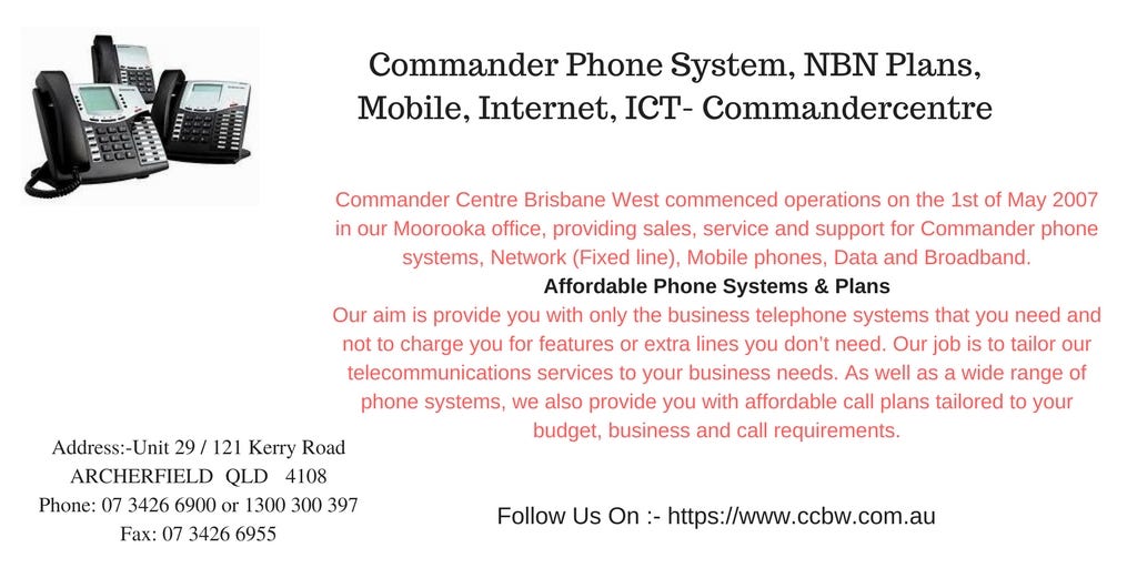 Commander Phone System, NBN Plans, Mobile, Internet, ICT ...