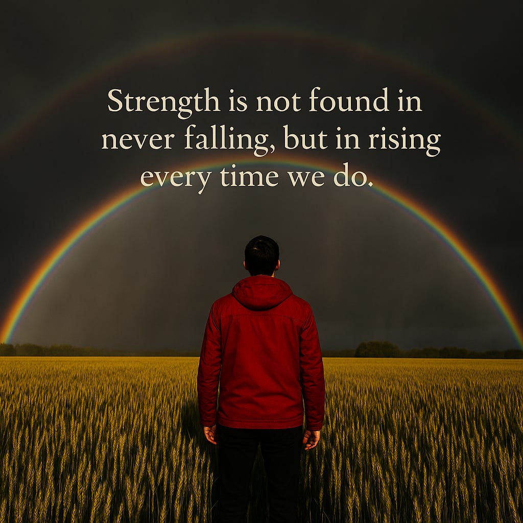 Strength Is Not Found in Never Falling, But in Rising Every Time We Do ...