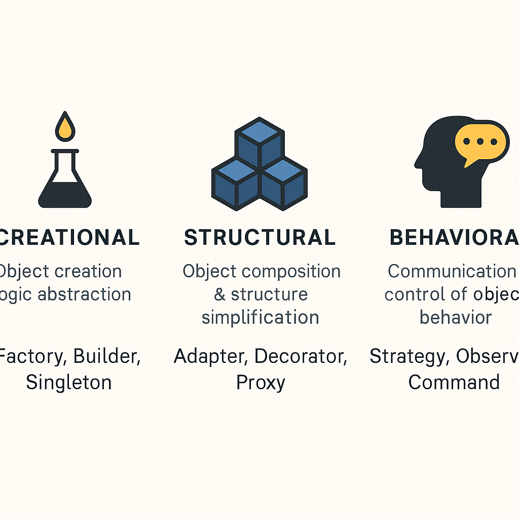 The 3 Pattern Categories Explained (Creational, Structural, Behavioral) | by Tolga YILDIZ | Jul ...