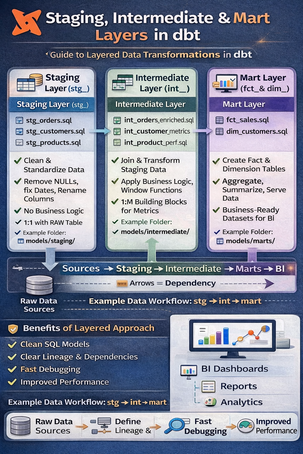 21. Staging, Intermediate & Mart Layers in dbt — A Complete Guide | by ...
