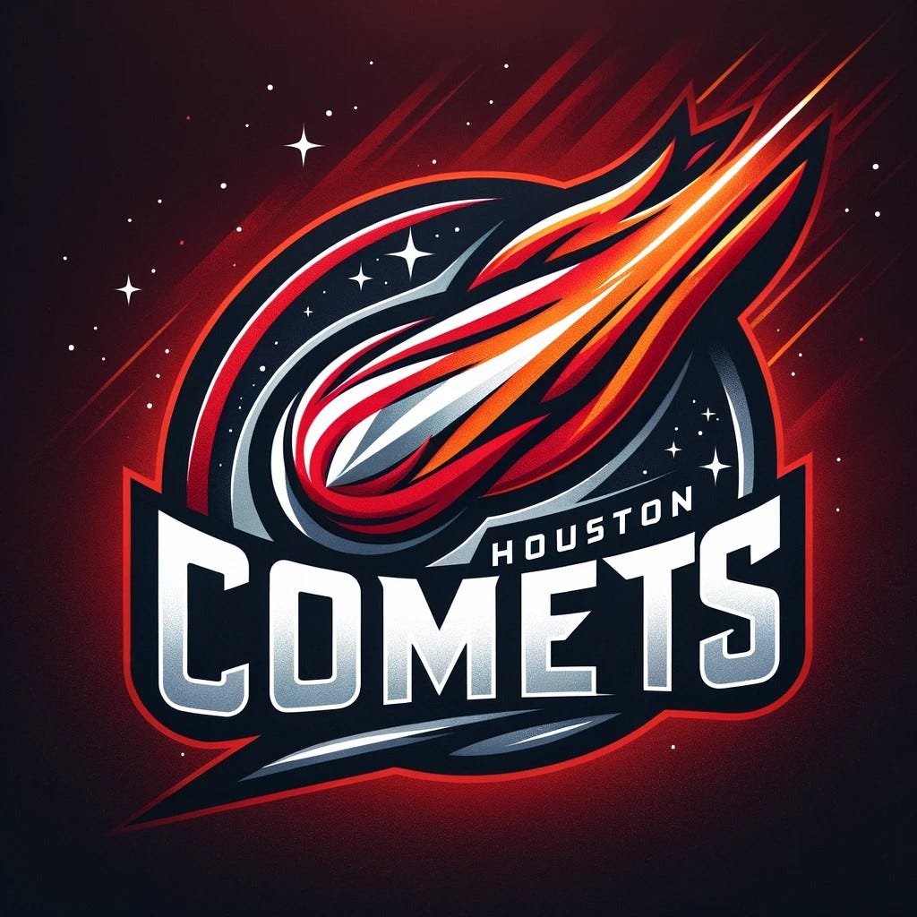 Houston Comets Logo - Half Baked Fixes - Medium