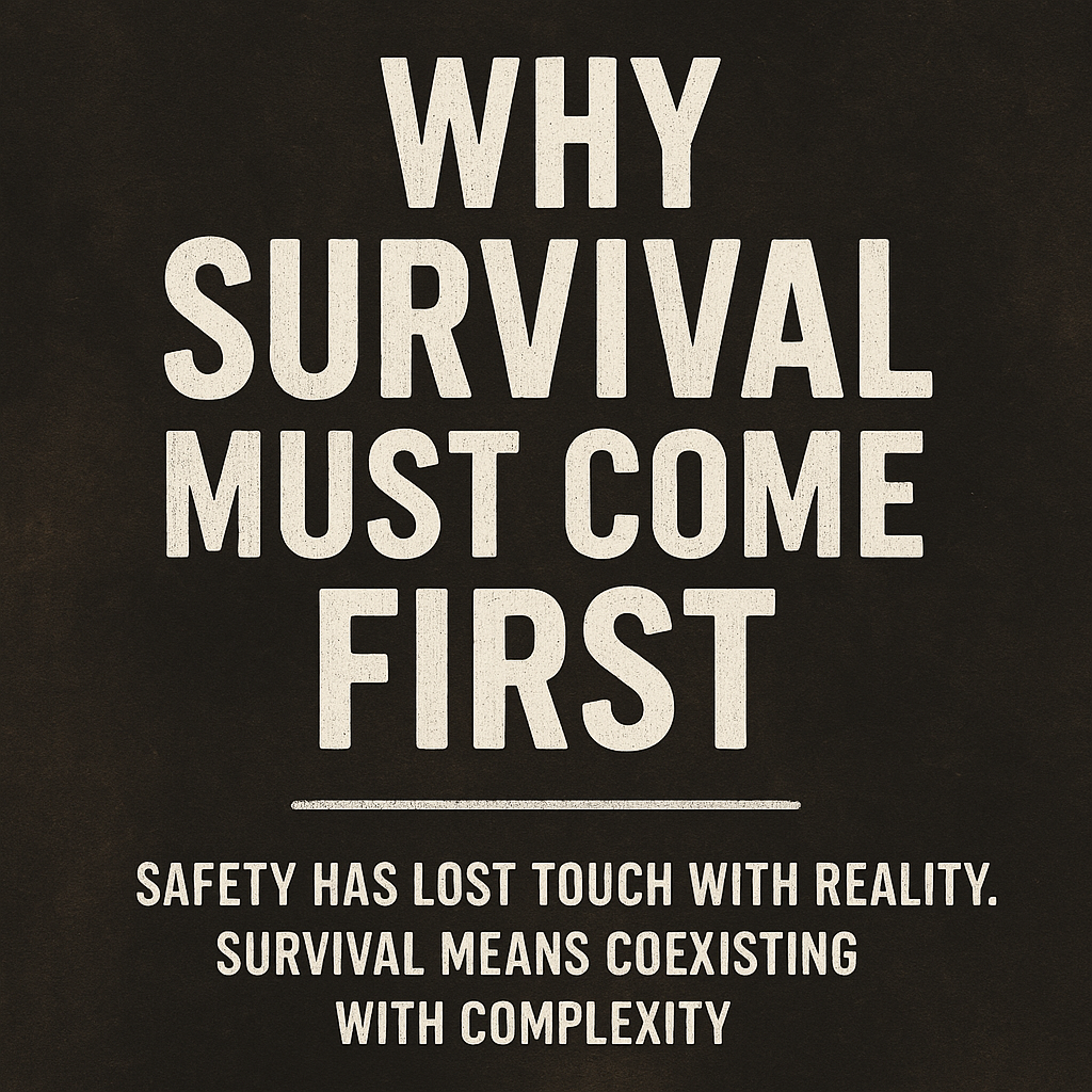 Why Survival Must Come First: Safety Has Lost Touch With Reality | by ...