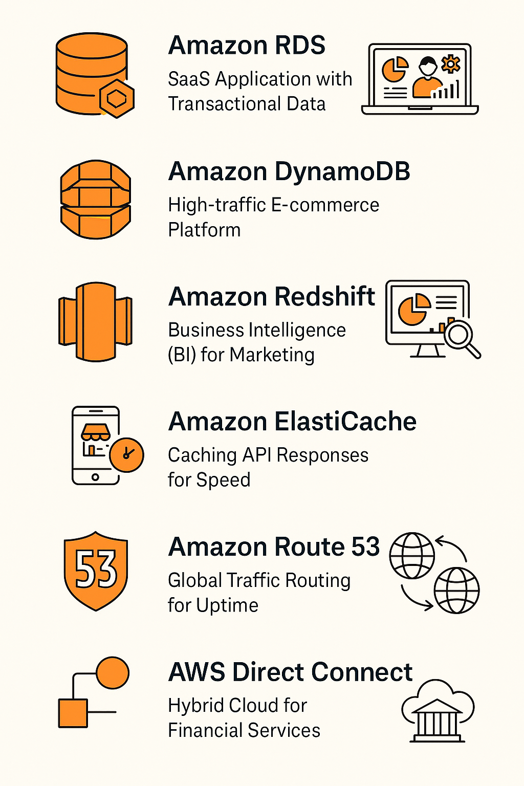 A Practical Guide to Core AWS Services: RDS, DynamoDB, Redshift, ElastiCache, Route 53, and ...