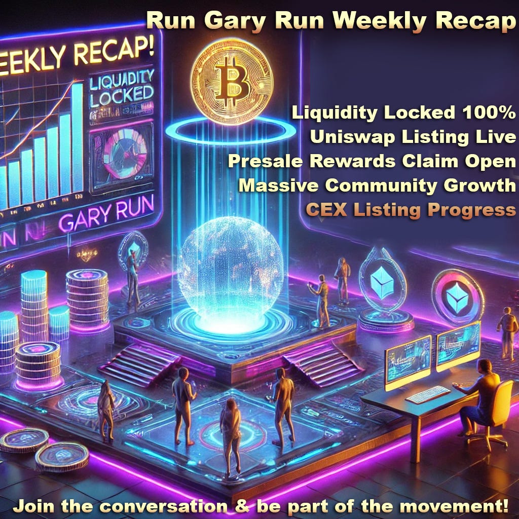 🚀 Run Gary Run Weekly Recap: Major Highlights! 🔥 - Run Gary Run – $RGR ...