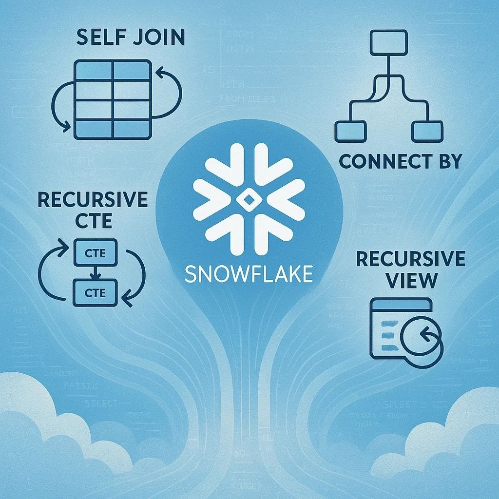 Mastering SQL Hierarchies in Snowflake: SELF JOIN, CONNECT BY, and ...