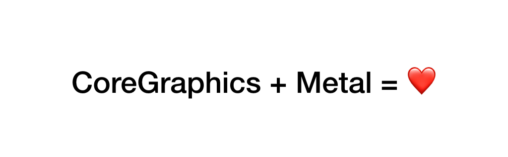 Combine the power of CoreGraphics and Metal by sharing resource memory ...