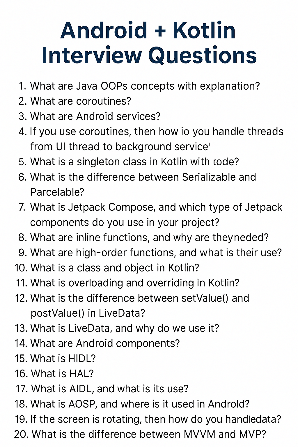 TCS Android & Kotlin Interview Questions | by Saurabh Sengarr | Medium