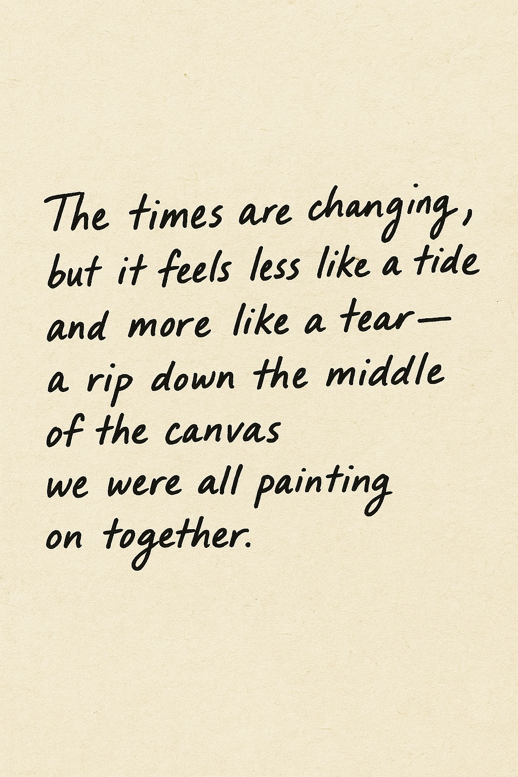 When The Middle Slips Away. They tell me the times are changing… | by ...