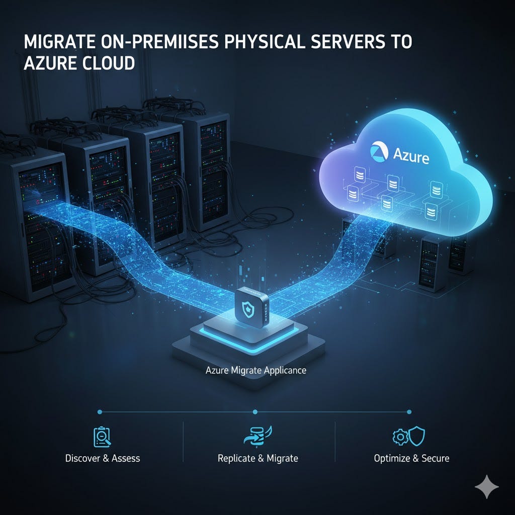 Azure Cloud Migration : How To Migrate On-Premises Physical Servers To ...