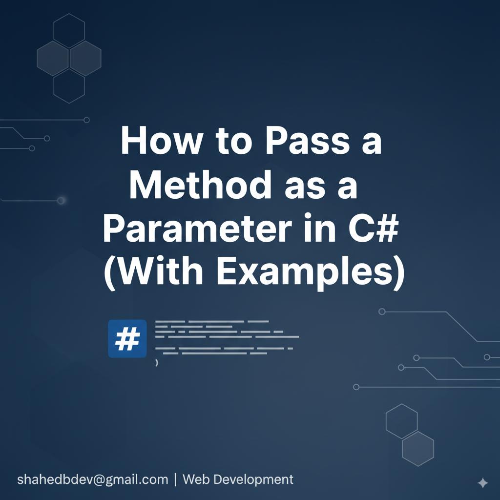 How to Pass a Method as a Parameter in C# (With Examples) | by R M Shahidul Islam Shahed | Sep ...