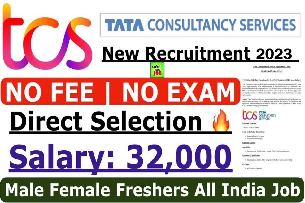 TCS Recruitment 2023 Free Online Apply - Freemejob - Medium