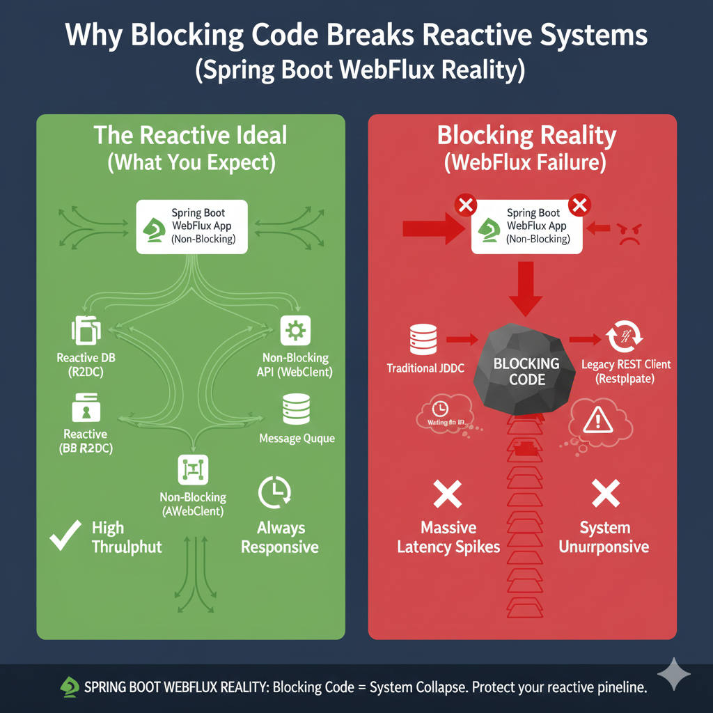 Why Blocking Code Breaks Reactive Systems (Spring Boot WebFlux Reality ...
