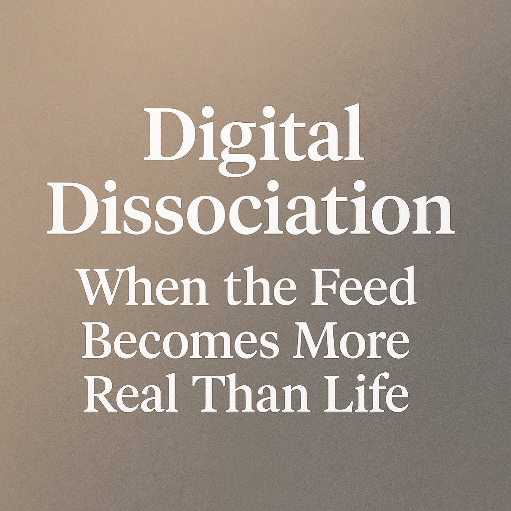Digital Dissociation: When the Feed Becomes More Real Than Life | by ...